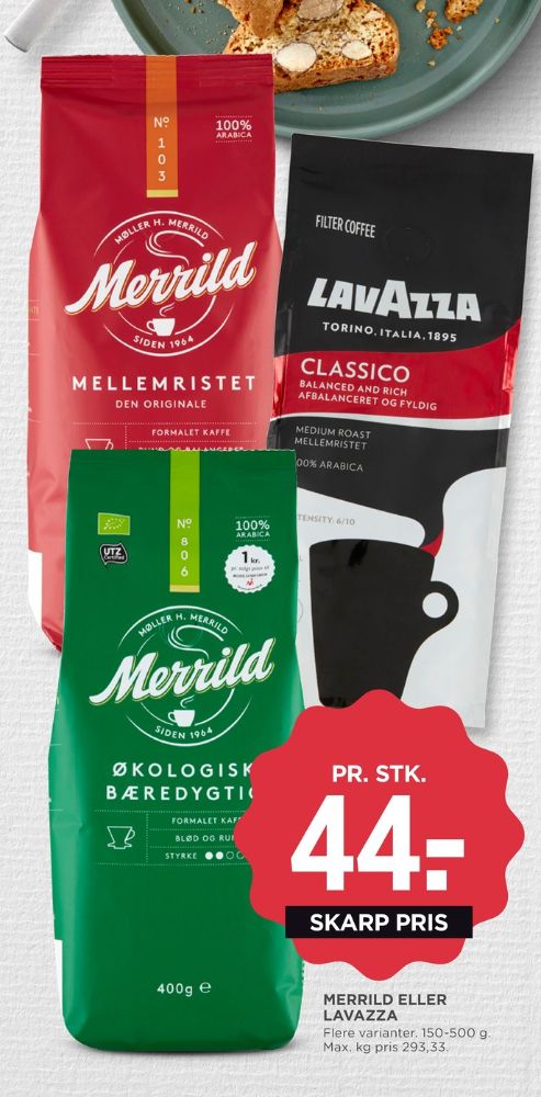 Tilbud på merrild kaffe i tilbudsaviser på Tilbudsugen.dk - sammenlign ...