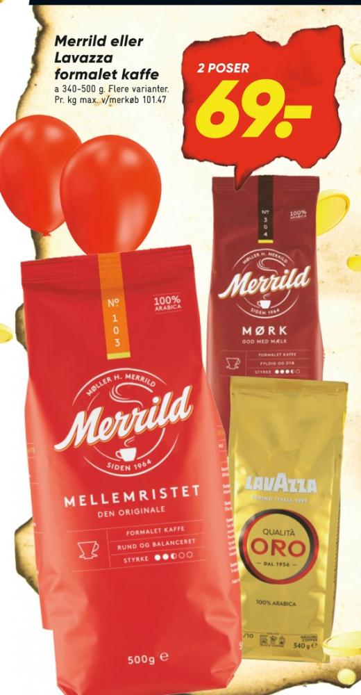 Tilbud på merrild kaffe i tilbudsaviser på Tilbudsugen.dk - sammenlign ...
